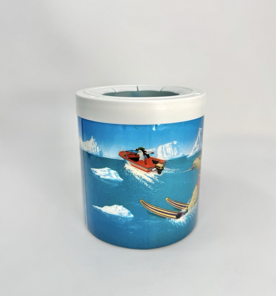 Vintage “The Fridge - Cools Like Ice” polar bear on beach koozie / can ...