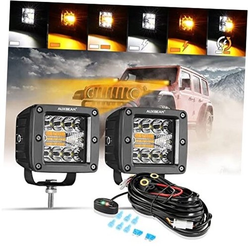 LED Pods 3 Inch 72W Amber Fog Light, 6 Modes Strobe Cube Pod Light Bar ...