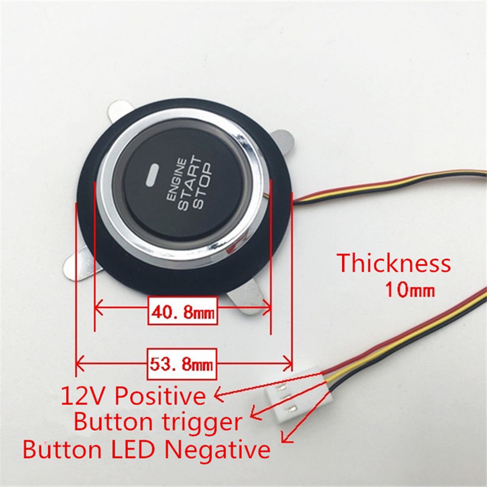 Car Ignition Switch Keyless Entry Push Starter Button Engine Start ...