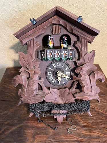 Vintage Regula Germany Musical Squirrel Cuckoo Clock, For Parts or ...