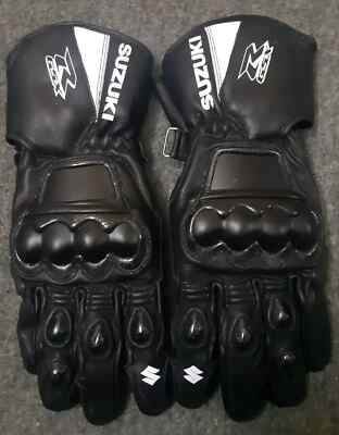Suzuki GSXR Motorcycle Leather Racing Gloves MEN Motorbike Riding ...