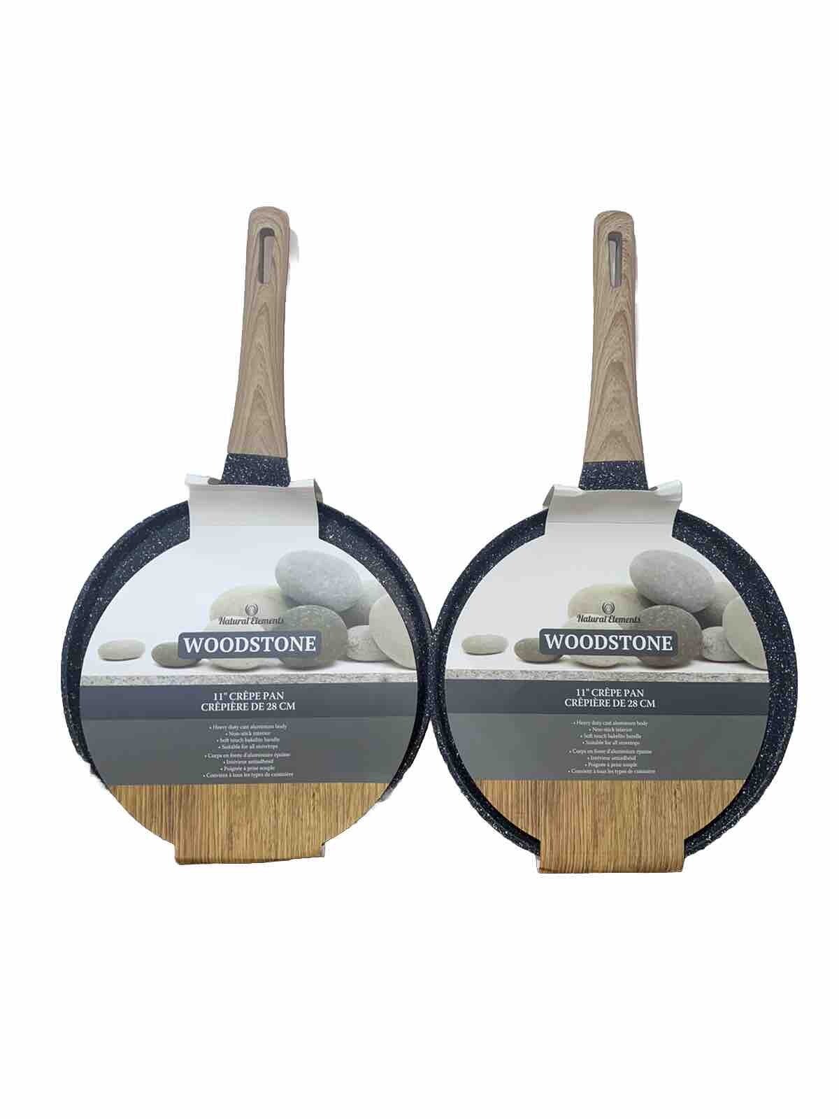 Natural Elements Woodstone Nonstick Crepe Pan Skillet 11 Inch Cookware ...