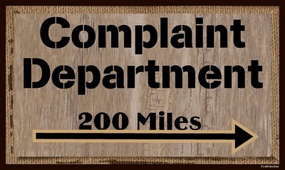 (Complaint Dept) WALL DECOR, RUSTIC, PRIMITIVE, HARD WOOD, SIGN, PLAQUE ...