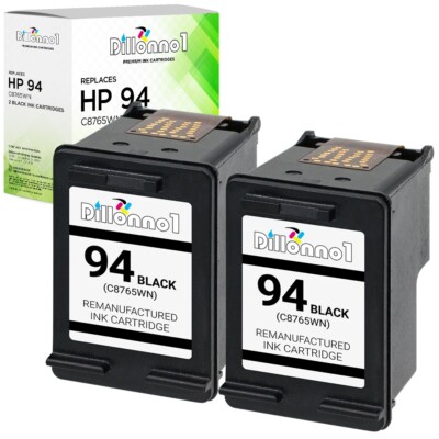 2PK Compatible With HP 94 Black Ink Cartridge For Officejet 6200 6210 ...