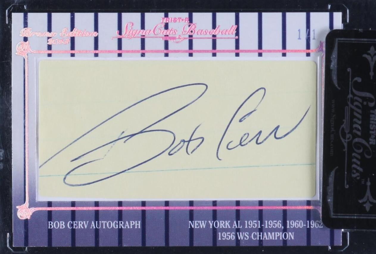 2013 TRISTAR Signa Cuts Cut Autographs - Bronx Edition Bob Cerv ...