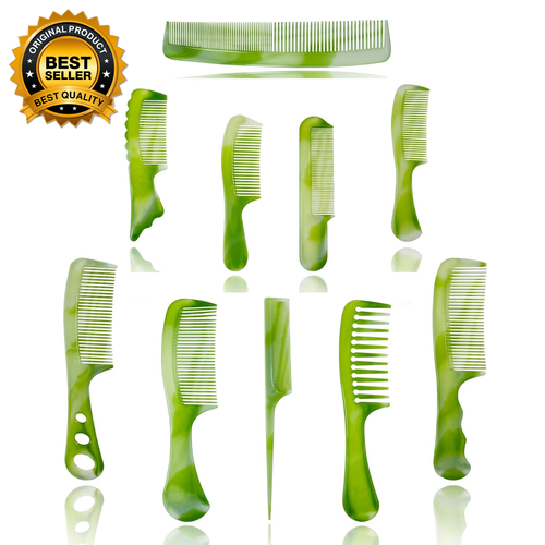 10 Pcs Hair Combs, Comb Set, Hair Combs for Women and Men, Coarse, Fine ...