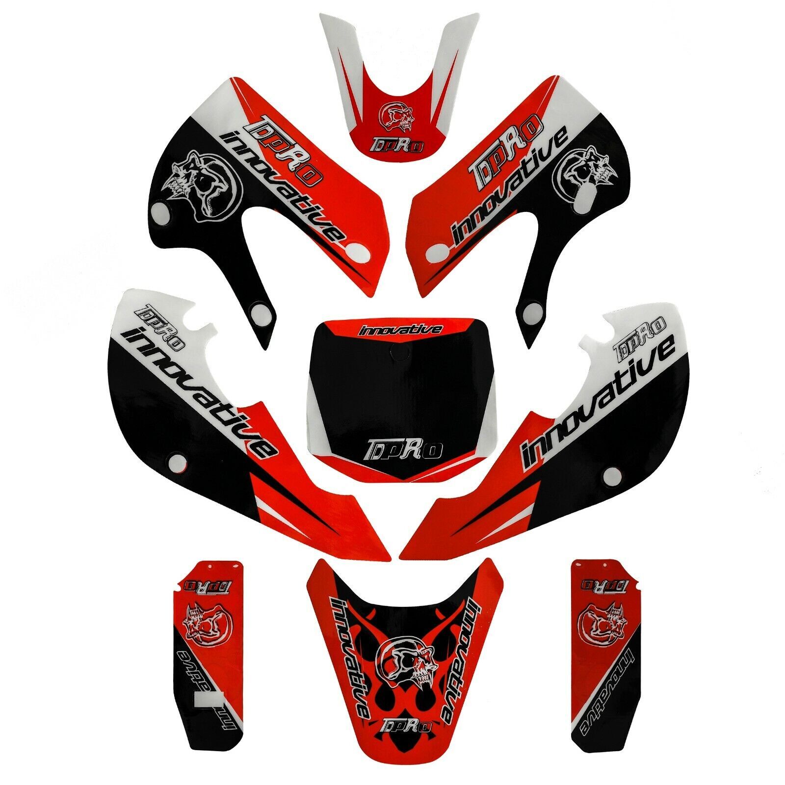 Red Plastics Fender Decals Sticker Kit KLX110 KX65 Dirt Pit Bike Suzuki DRZ110 | eBay Australia