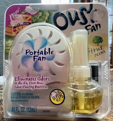 SC Johnson Oust Portable Fan with Citrus Scent Refill~New | eBay