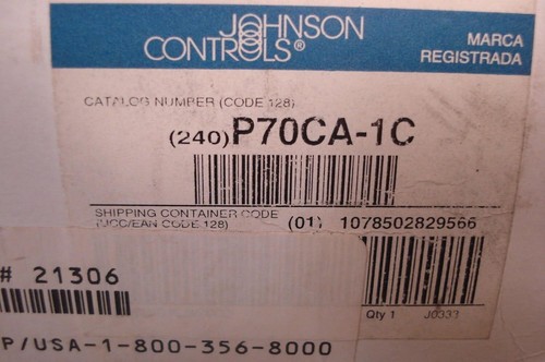 Johnson Controls P70CA-1C SPST Pressure Control 20-100 Psig Diff. Adj ...