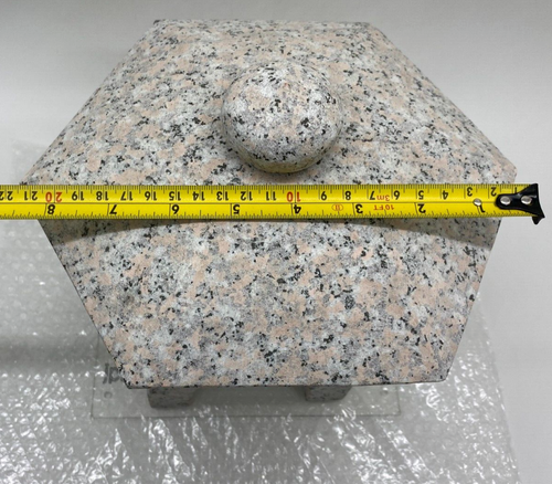Pink Gray Stone Lantern Tourou Miniature Granite Japanese Garden ...