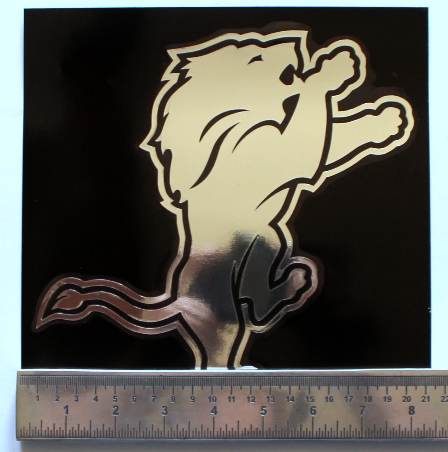 Licensed NFL Vinyl Window Decal Detroit Lions Chrome Prancing Lion Logo ...