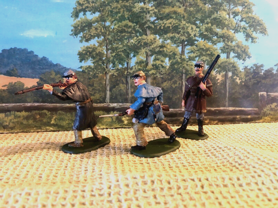 HAND PAINTED Civil War Toy Soldiers - The Confederate Pickets in Winter ...