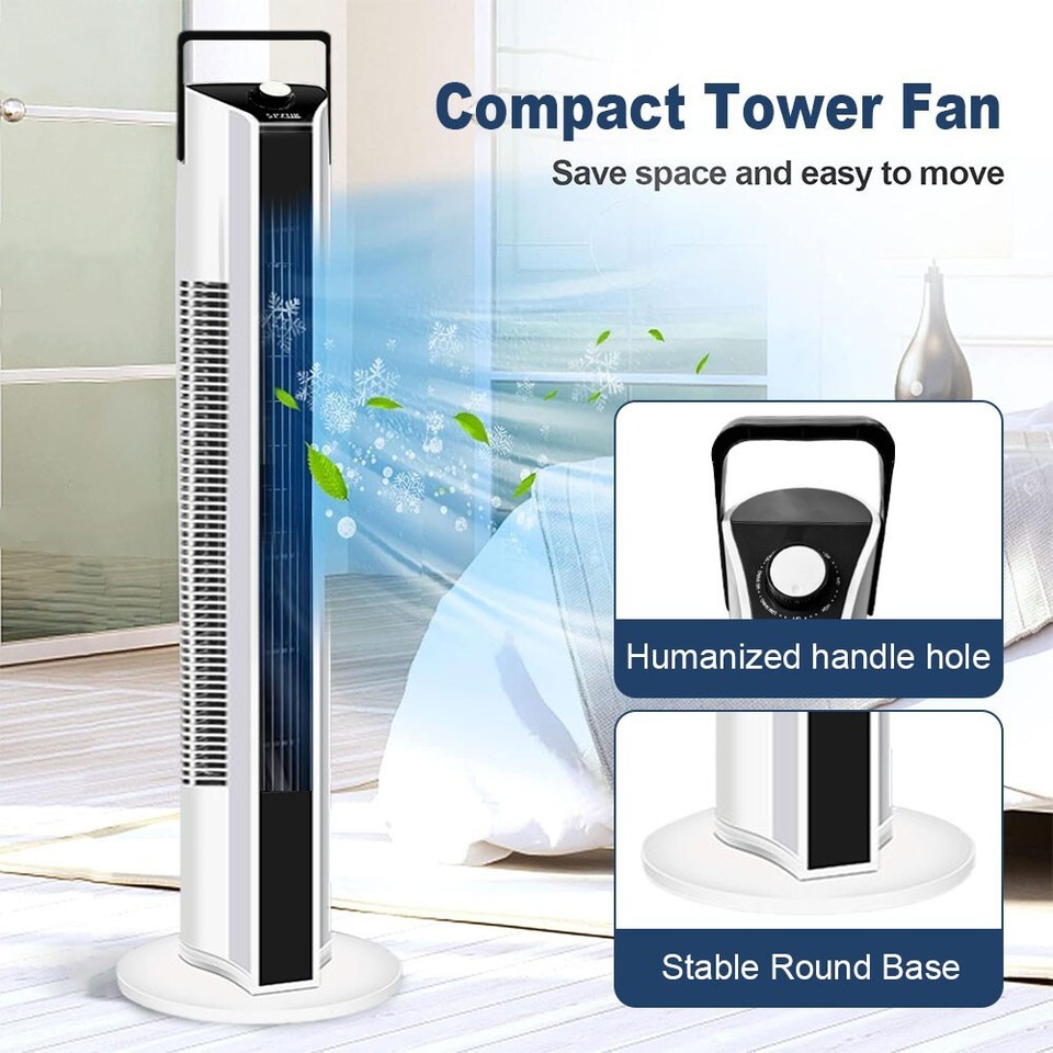 Quiet Tower Fan, 80° Oscillating Fan, Fans That Blow Cold Air,3 Speeds ...