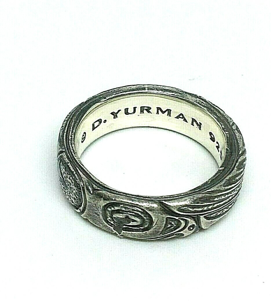 Authentic David Yurman Sterling silver 925 Band Ring … - Gem