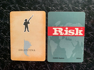 Risk 2003 ARGENTINA CARD Replacement Game Piece HASBRO | eBay