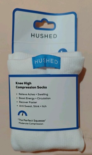 Hushed white Knee High Compression Socks L | eBay