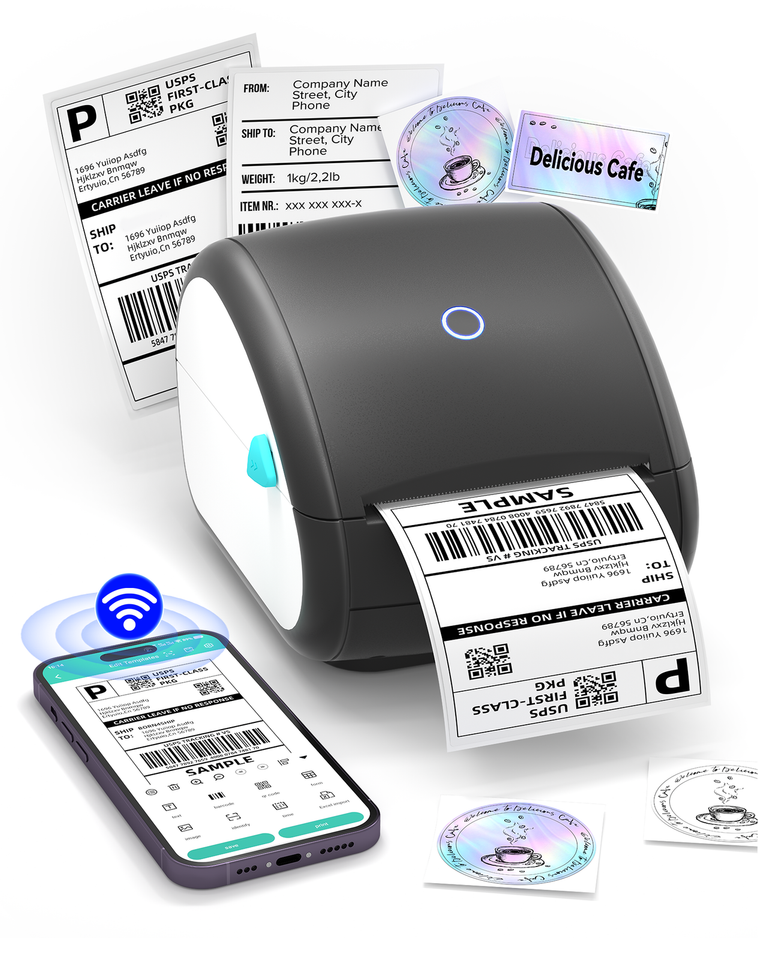 Thermal Shipping Label Printer 4x6 Wifi Printer for USPS UPS FedEx eBay ...
