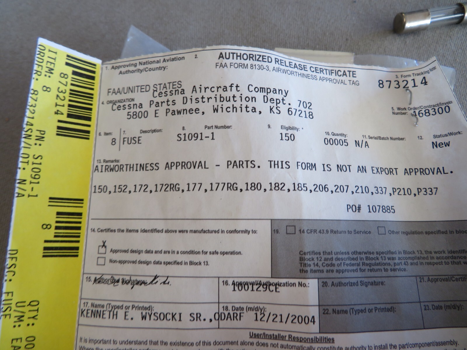 Cessna+Fuses+S1091-1+%2815+count%29 for sale online | eBay
