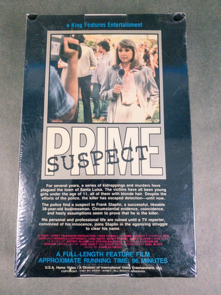 VHS PRIME SUSPECT 1982 Mike Ferrell Teri Garr Veronica Cartwright ...