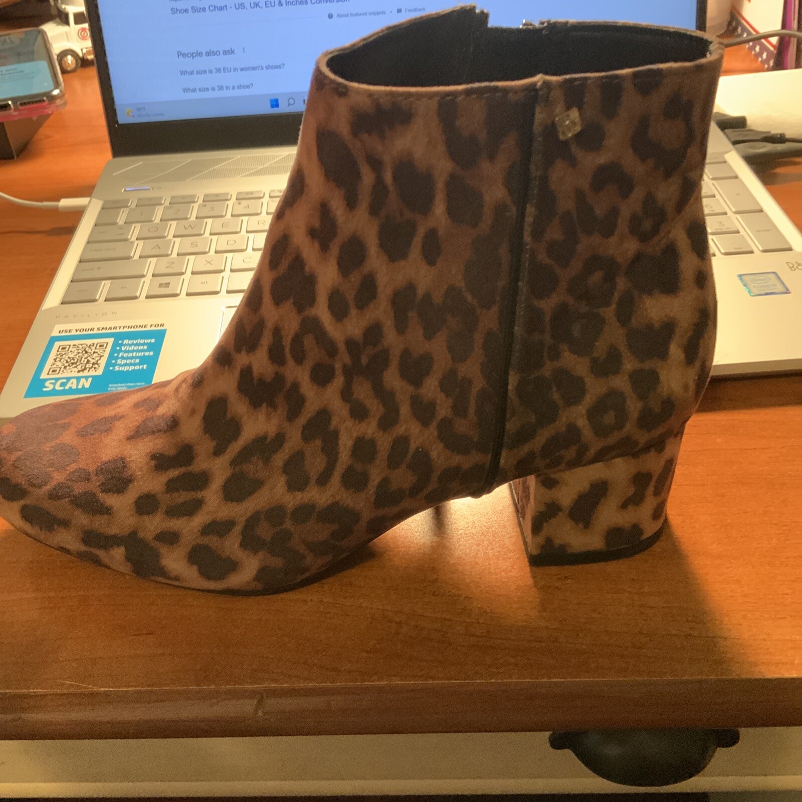 Sam & Libby Eliza Leopard Print Ankle Booties sz 6.5 … - Gem