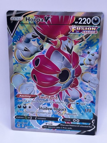 Pokémon Card TCG SWSH08: Fusion Strike #253/264 Hoopa V Full Art MINT ...