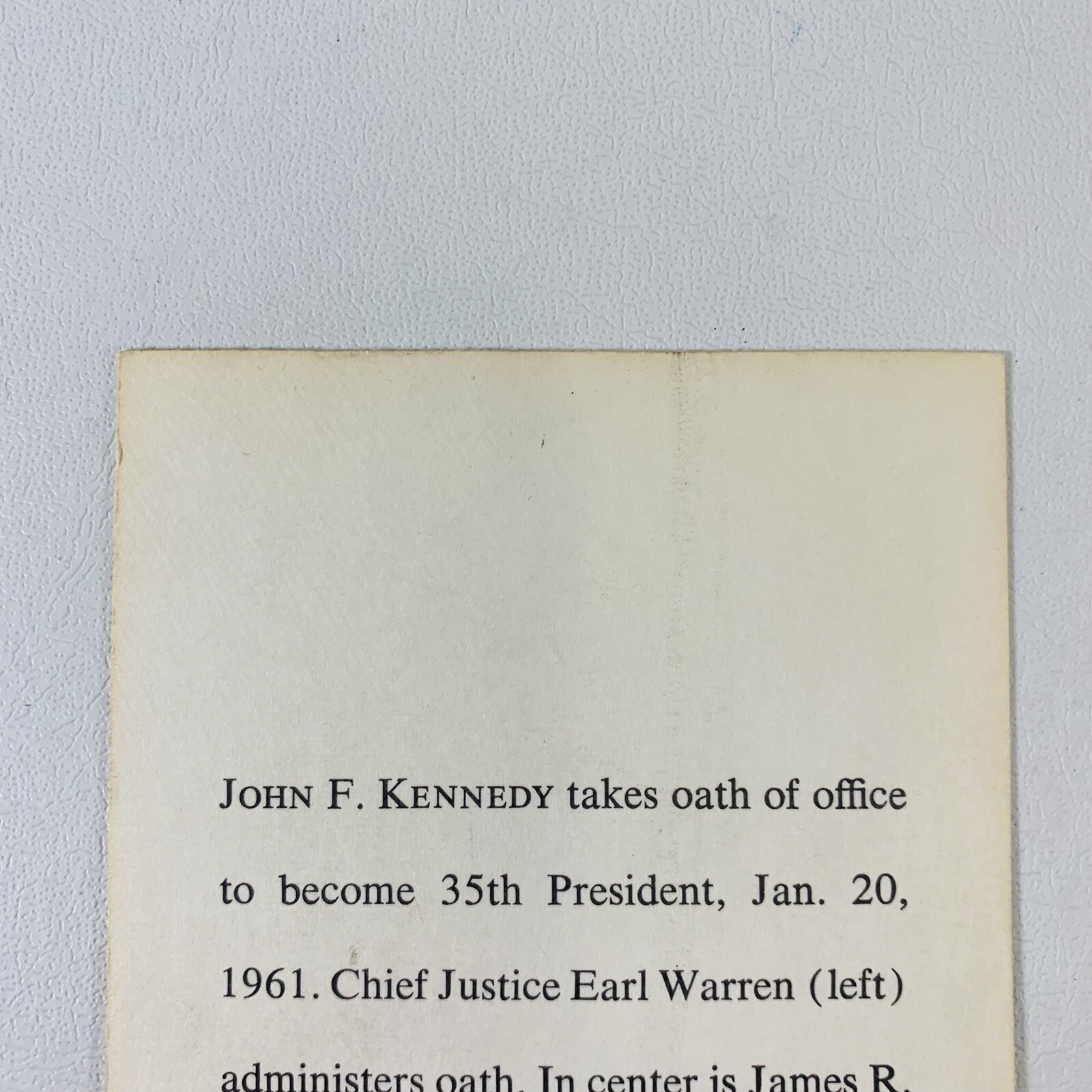 1964 John Kennedy JFK Postcard Size John Takes Oath Card 3 1/2” X 5 3/4 ...