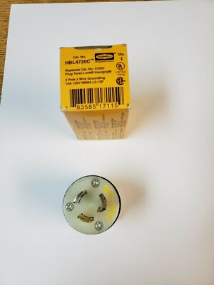 HBL4720C - Power Entry Connector, 2P3W, L5-15, Power Entry, 15 A | eBay