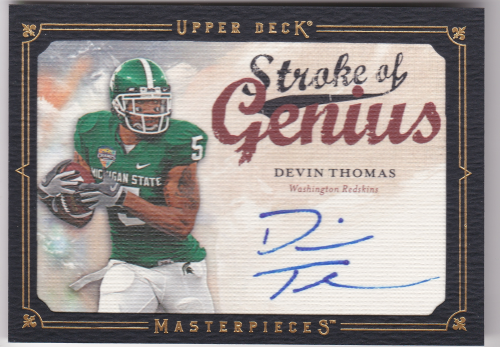 2008 UD Masterpieces Stroke Of Genius Autographs #SOG24 Devin Thomas ...