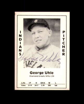 George Uhle Signed 1979 Diamond Greats Cleveland Autograph | eBay