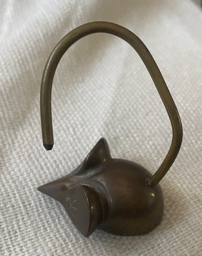 Vintage Mid Century Brass Mice Mouse Ring Jewelry or Paper Receipt ...