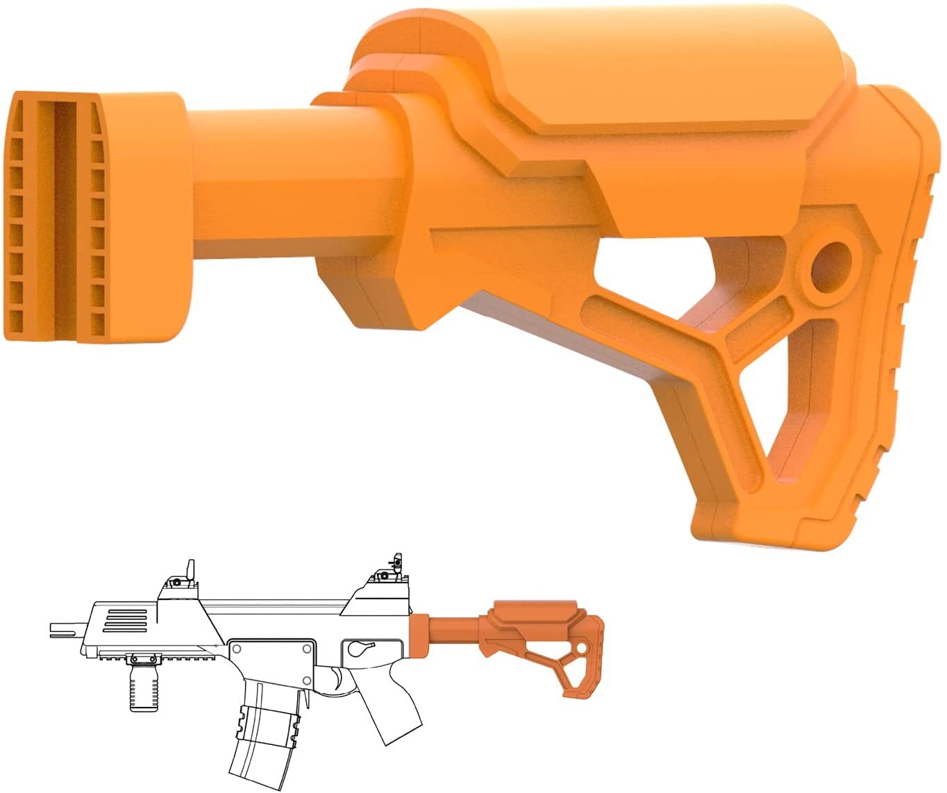 Orange Splatrball Accessories Customize Blaster Compatible SRB400 ...