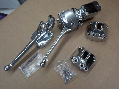 SHOVELHEAD-PANHEAD "NEW" 1972-81 CHROME CUSTOM HANDLEBAR CONTROL KIT ...