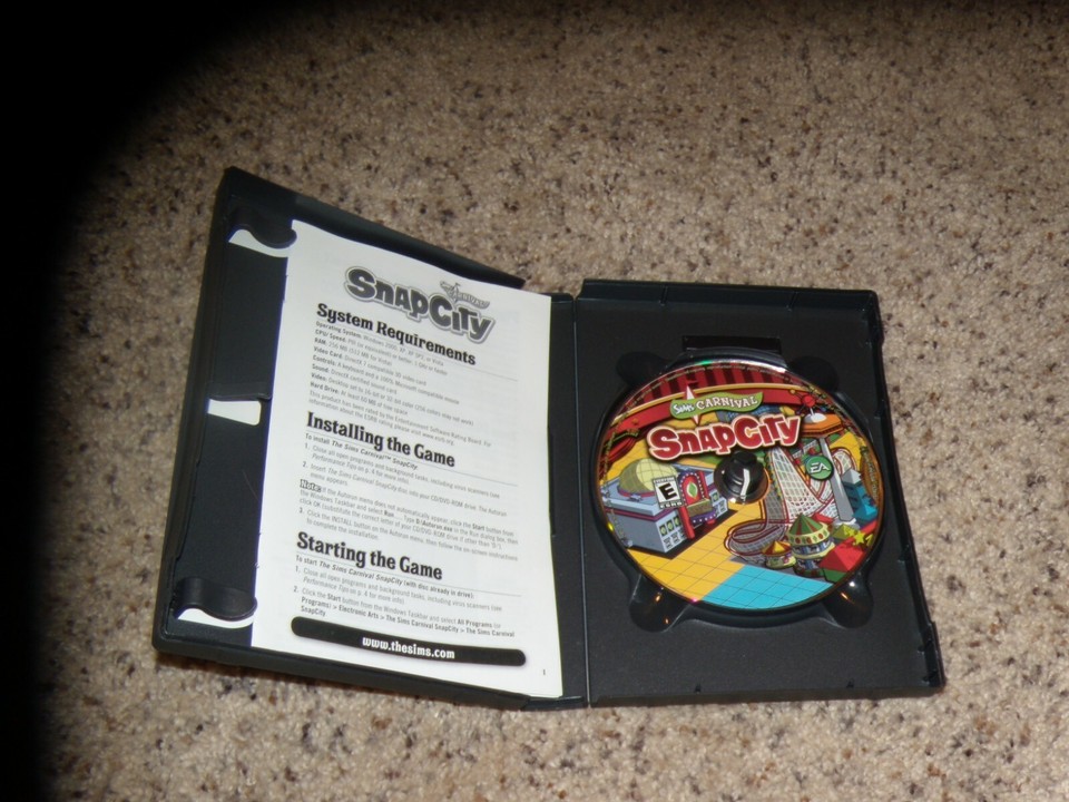 Sims Carnival Snap City (PC, 2007) Game with Box | eBay