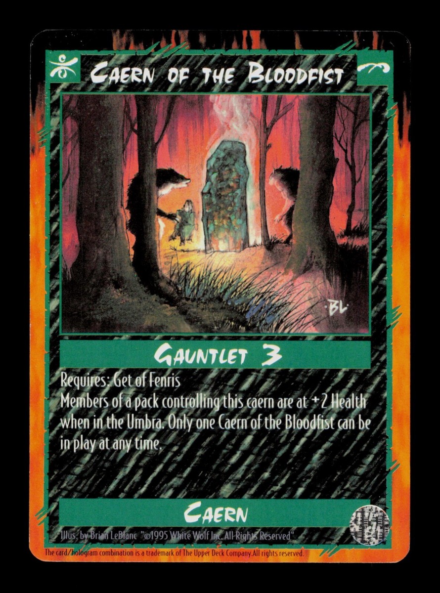 Caern Logo CAERN OF AWAKENING : RAGE UMBRA CCG Card, Werewolf White