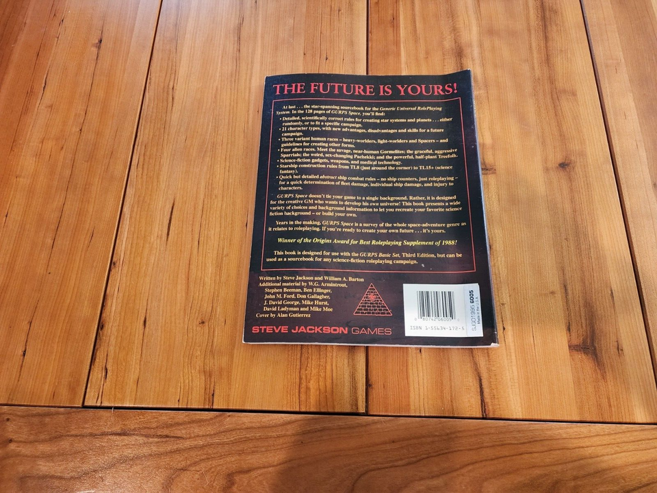 Steve Jackson Games GURPS Space Sourcebook, Nice! | eBay