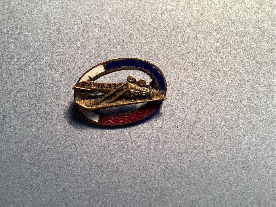 Antique Charles Lindbergh Rare HTF Red White & Blue Background 1927 NY ...