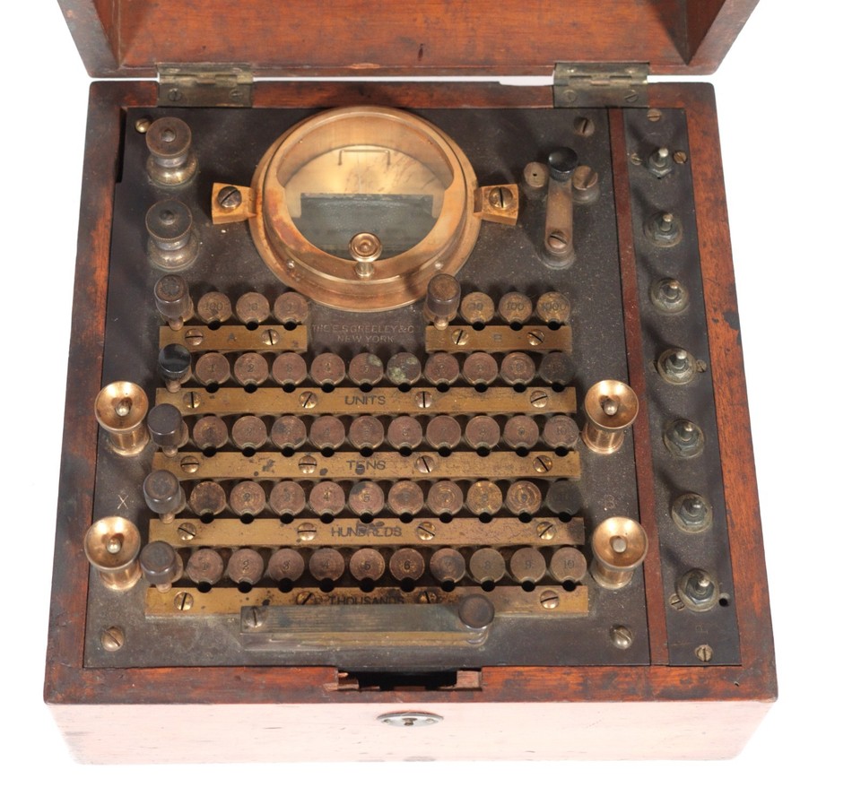 1895 E.S. Greeley Wheatstone Bridge Telegraph Testing Set * New York | eBay