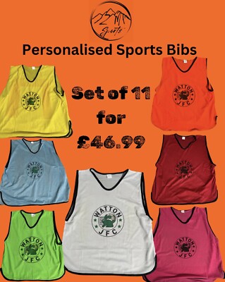 Personalised Sports Bibs - Football - Training - set of 11 | eBay UK