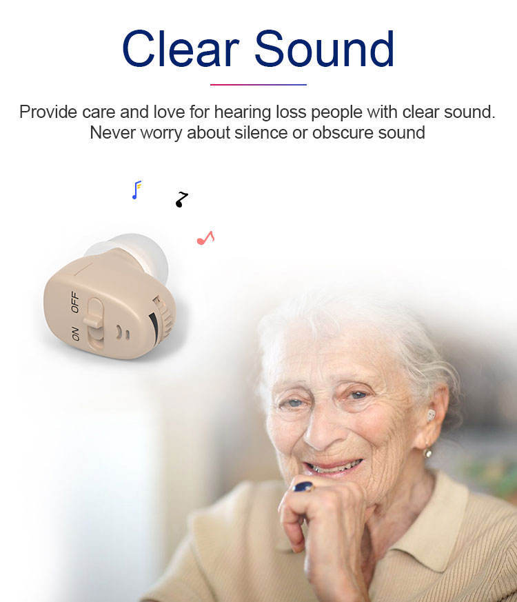 Hearing Aid Amplifier Ear Sound Enhancer Mini in-The-Ear Feedback ...