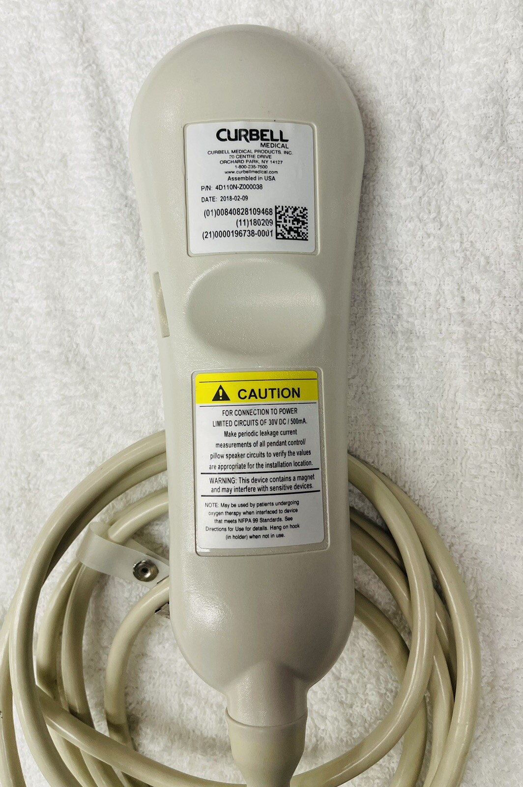 Curbell Medical Gen4 Pillow Speaker TV Remote Nurse Call Remote | eBay