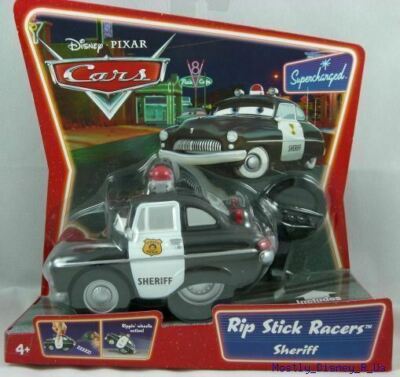 New Disney Pixar Cars Supercharged Rip Stick Racer Sheriff Police Toy ...