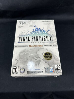 Final Fantasy XI PC CD-Rom Role Playing Game By Square Enix MMORPG 2003 ...