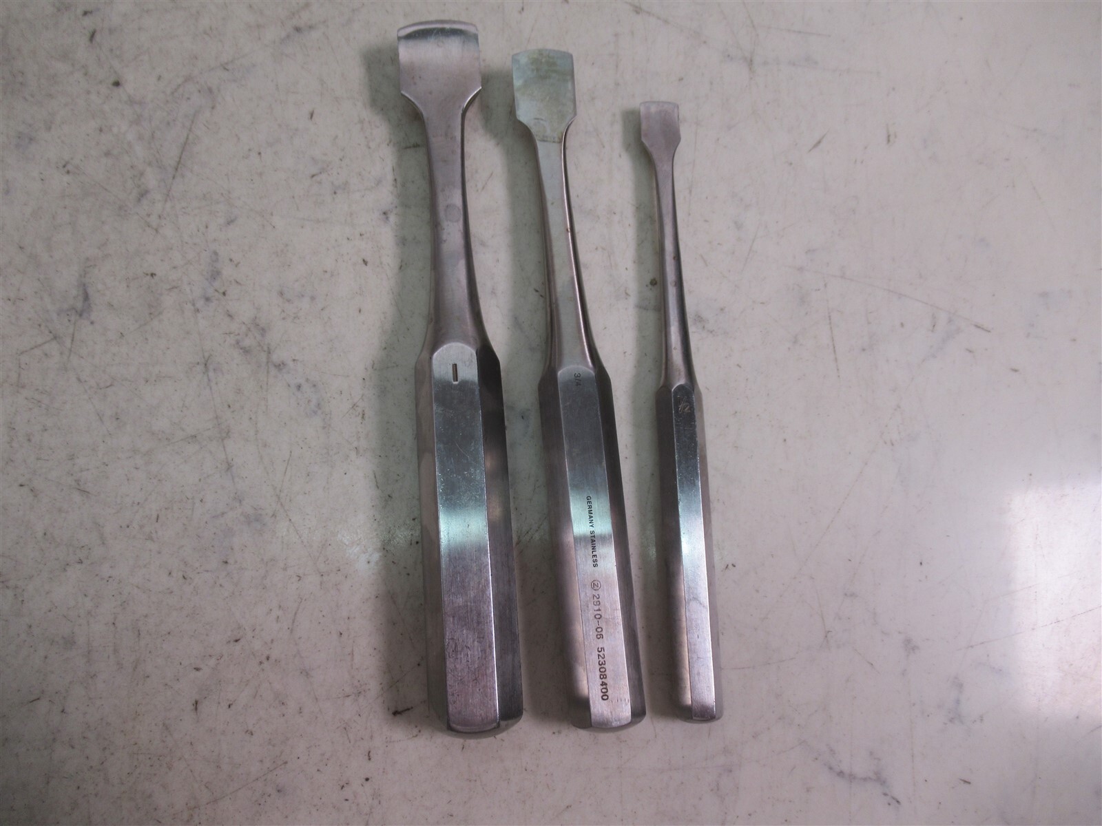 3 Key Periosteal Elevator Set Zimmer 2910 and Others Orthopedic Blunt ...