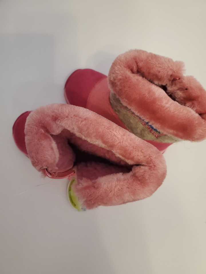 Girl's ‘Leopard' Pink Wool Shearling Snow Boot Valenki Sz 12 US / 30 EU ...