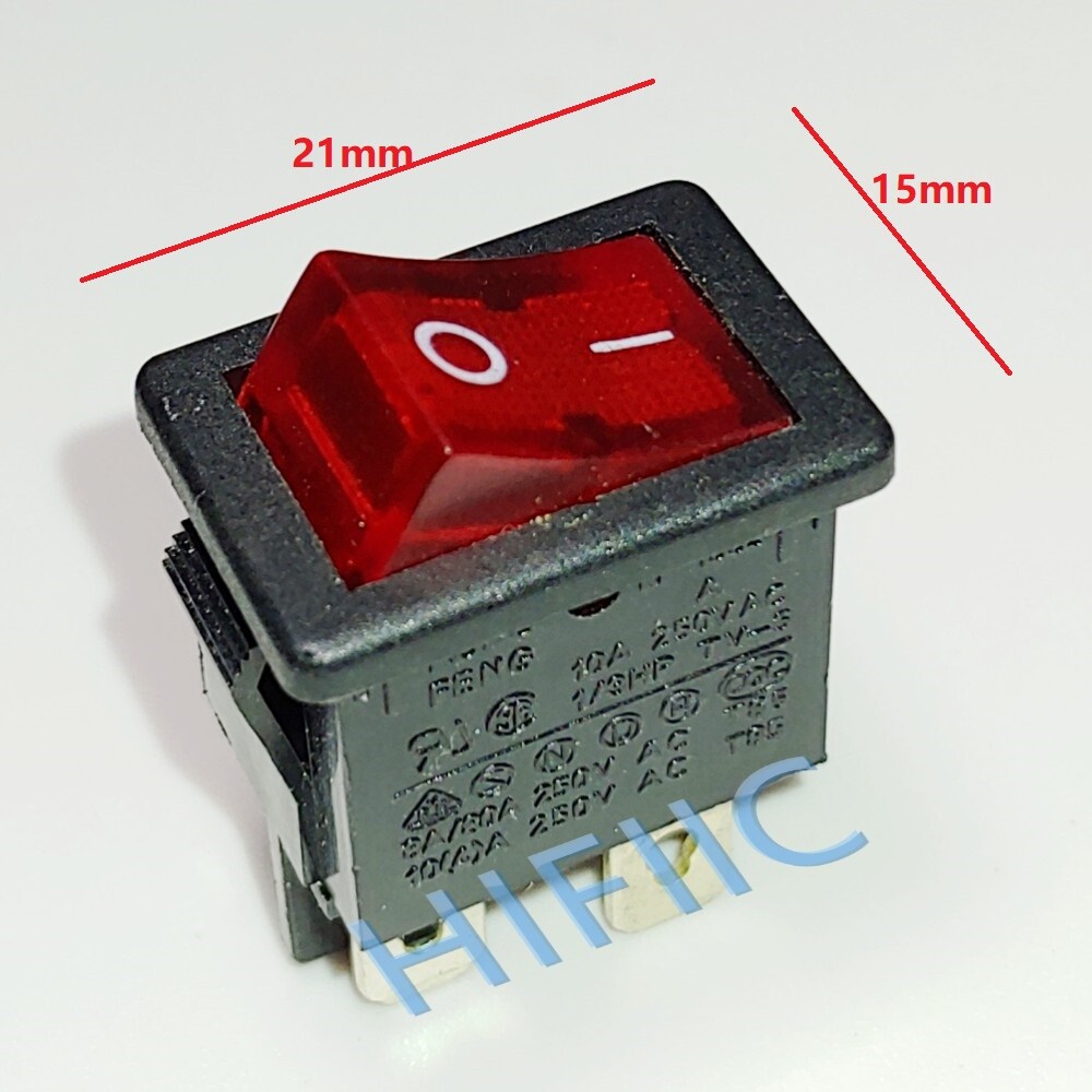 RONG FENG RF-1003 TV-5 Rocker Switch 4 Pins 2 Positions 10A 250VAC T85 ...