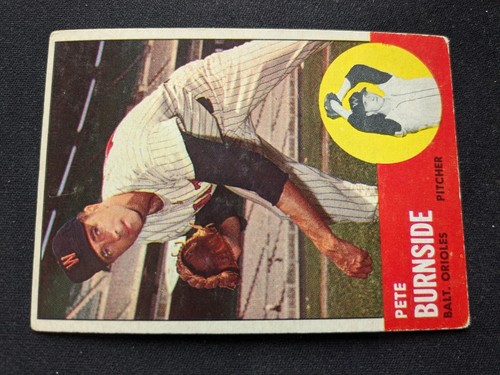 1963 Topps Baseball Card # 19 Pete Burnside - Baltimore Orioles (GD) | eBay