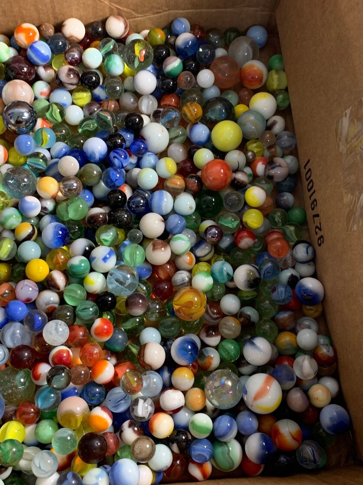 HUGE MARBLE LOT Peltier,Akro,Master,German, Hand Made All Sizes ...