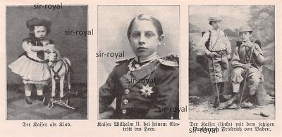 Kaiser Wilhelm II. als Kind - Kinderfoto - 1915 - Historische Aufnahme ...