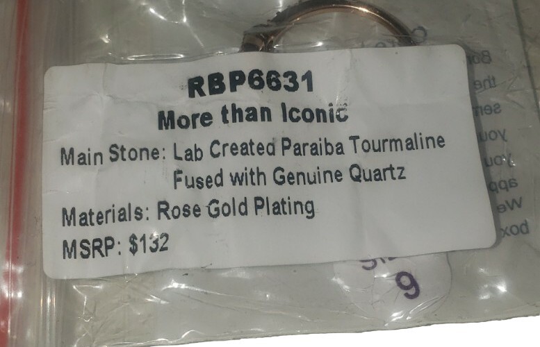 Ring Bomb Party RBP 6631 More than Iconic Sz 9 Tourmaline Rose Gold ...