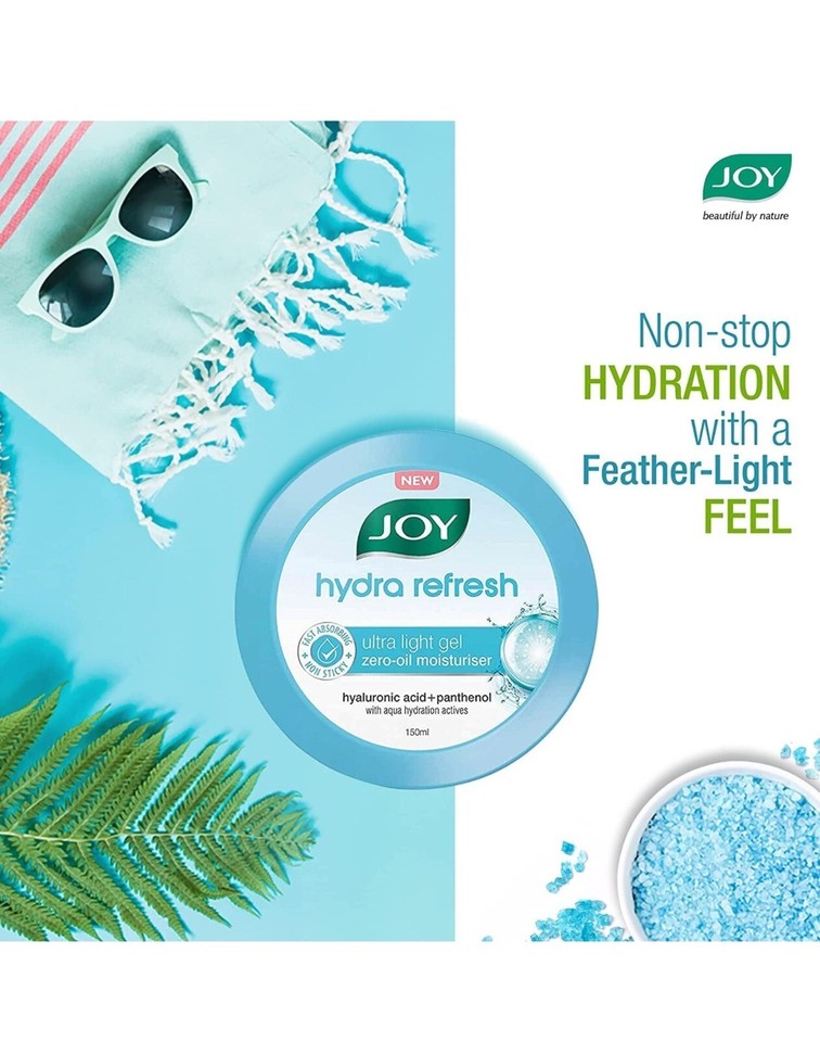 Joy Ultra Light Oil Free Face Moisturizer Gel with Hyaluronic Acid ...